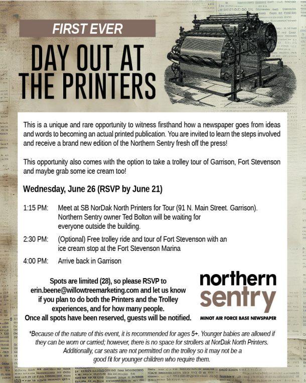 First Ever Day Out at the Printers – Northern Sentry